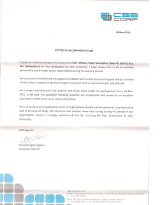 CSS Corp- Recommendation | PDF