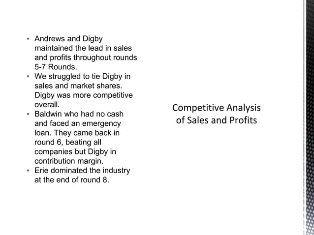 Capsim Power Point_ Chester 57 | PPTX | Business Administration | Business