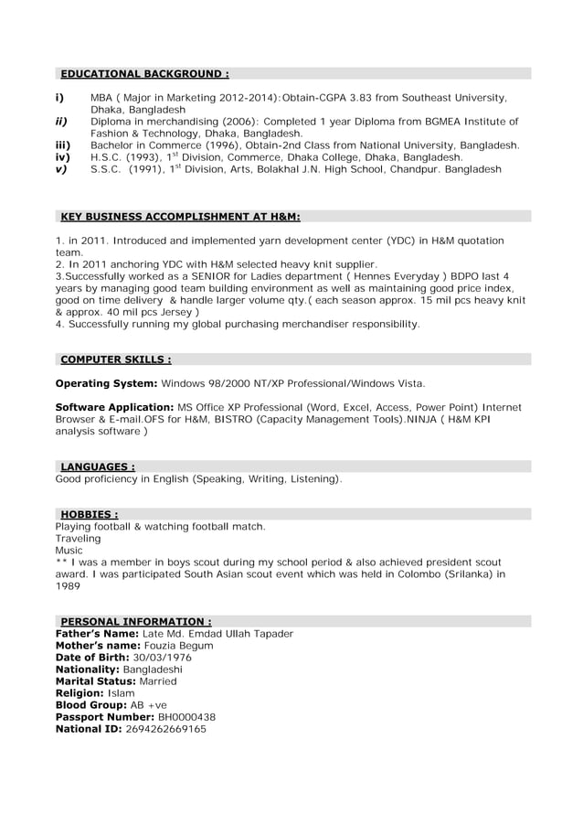 Resume of MD.Zafar Iqbal | PDF