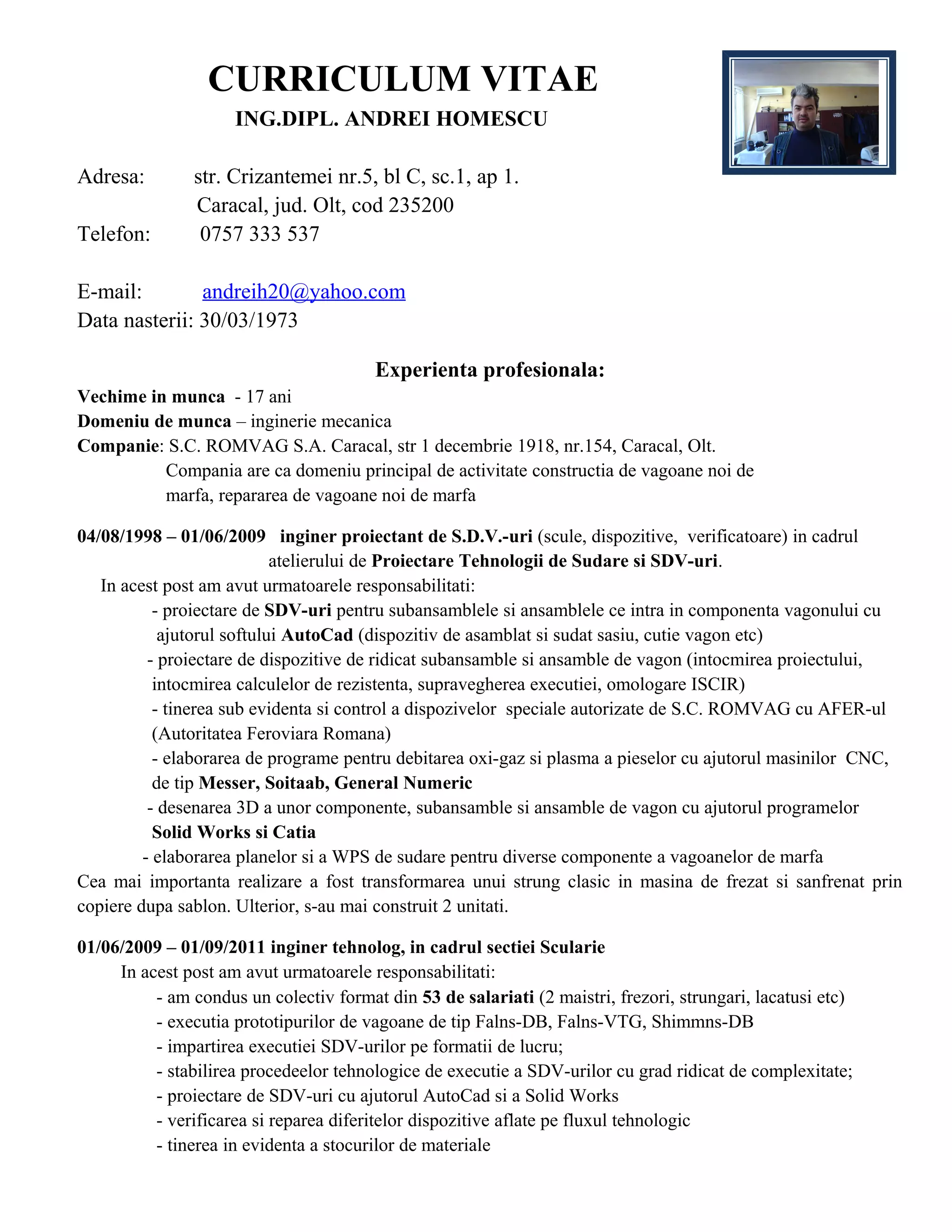 CV-ING.ANDREI HOMESCU 2 | DOC
