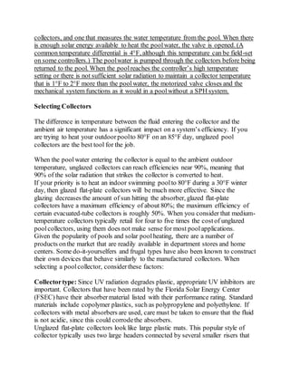 Solar Pool Heating | DOCX