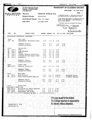 cal state long beach transcript | PDF