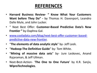 Tailoring Next Best Offers (NBOs) using Real Time Big Data Analytics | PPTX