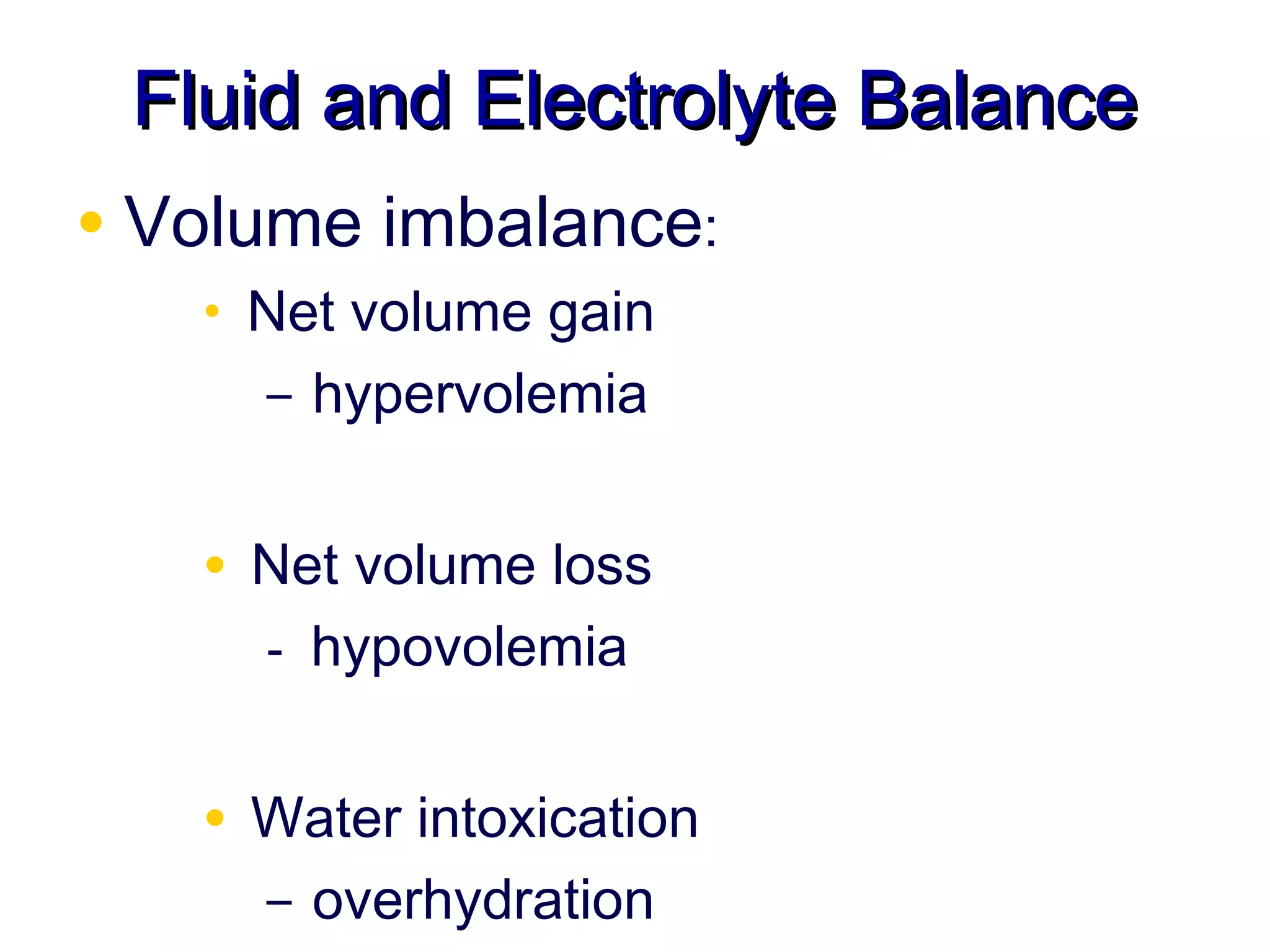 fluid, electrolytes, acid base balance | PPT