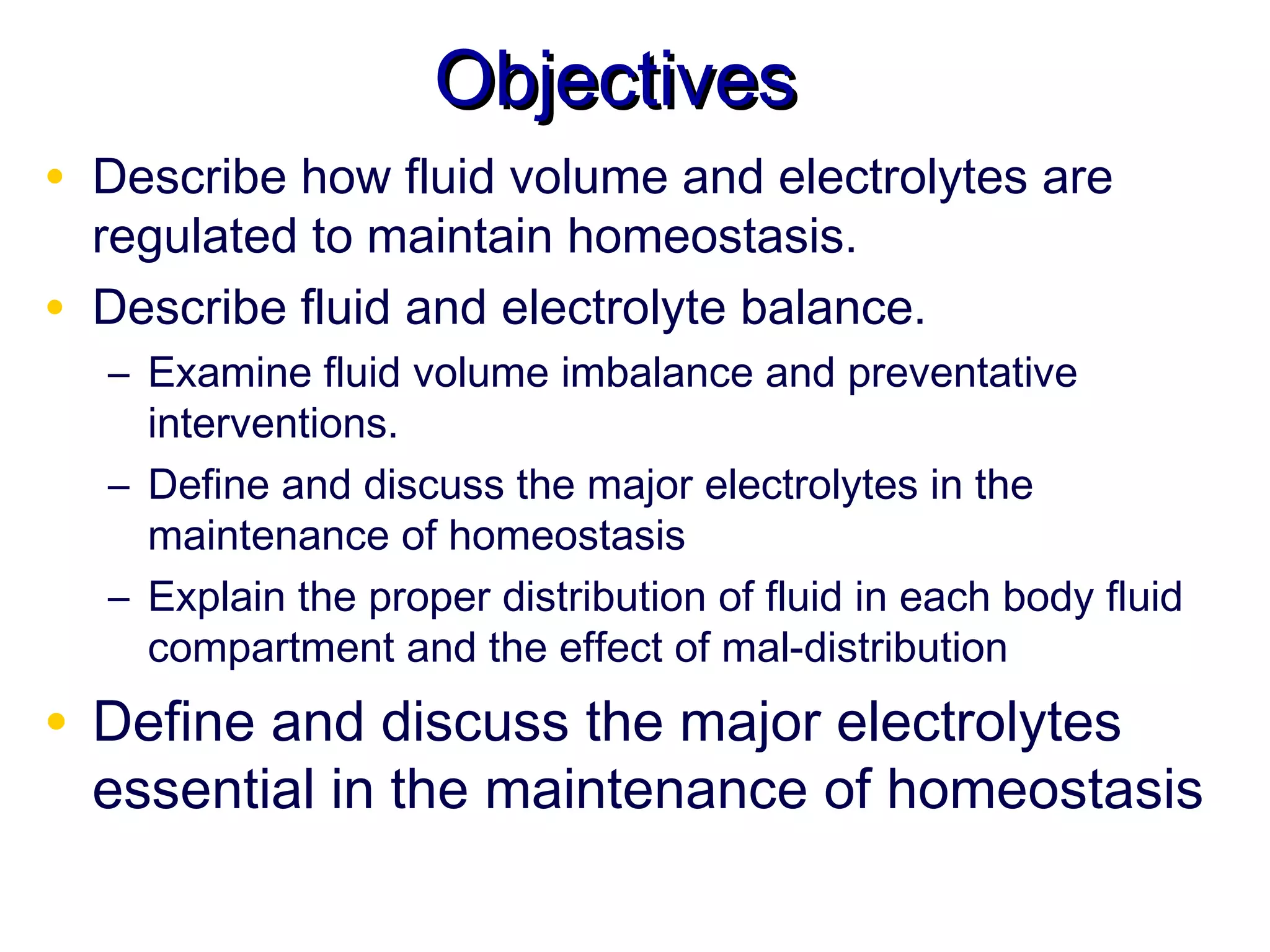 fluid, electrolytes, acid base balance | PPT