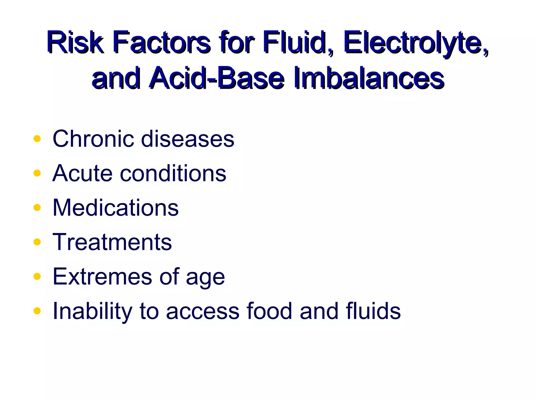 fluid, electrolytes, acid base balance | PPT