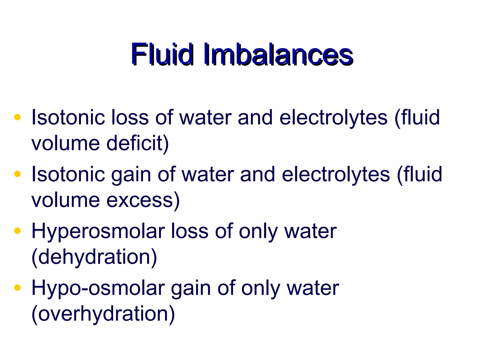 fluid, electrolytes, acid base balance | PPT
