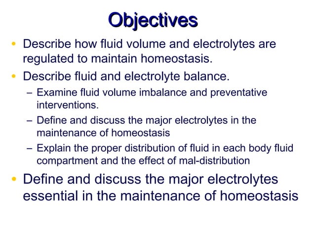 fluid, electrolytes, acid base balance | PPT