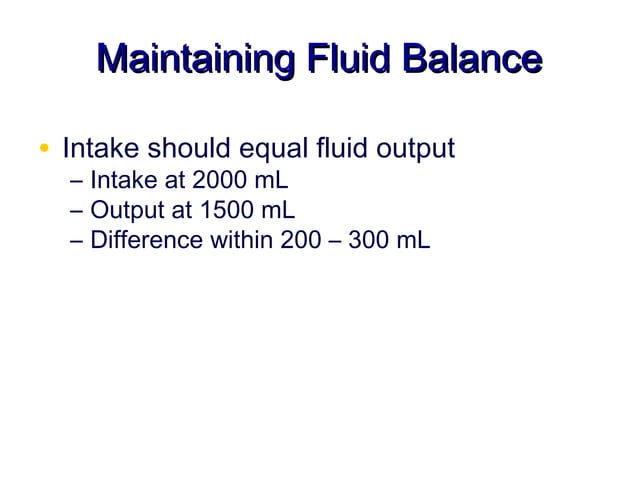 fluid, electrolytes, acid base balance | PPT