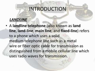 COMPARISON OF FIXED LINE SERVICES | PPT