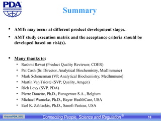 The Analytical Method Transfer Process SK-Sep 2013 | PPT