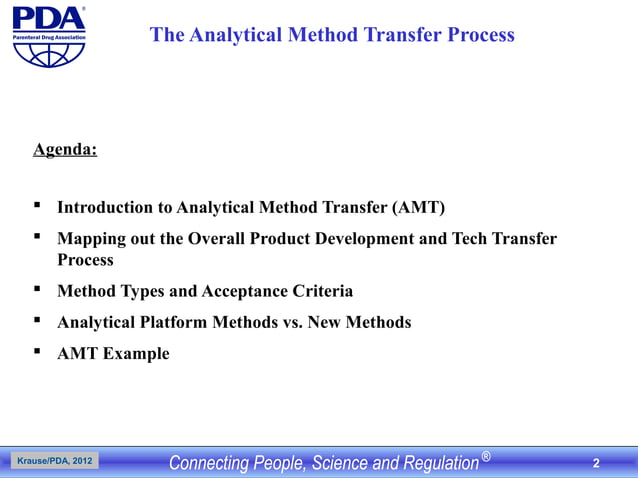 The Analytical Method Transfer Process SK-Sep 2013 | PPT | Web ...
