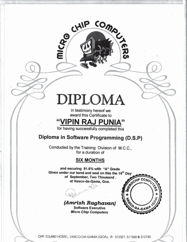 Diploma in Software Programming | PDF
