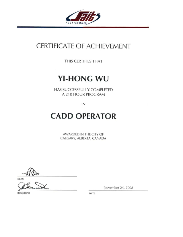 Sait CADD Certificate | PDF