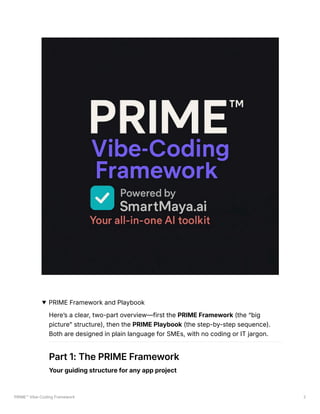 PRIME™ Vibe-Coding Framework: Build No-Code AI Tools With Confidence | PDF