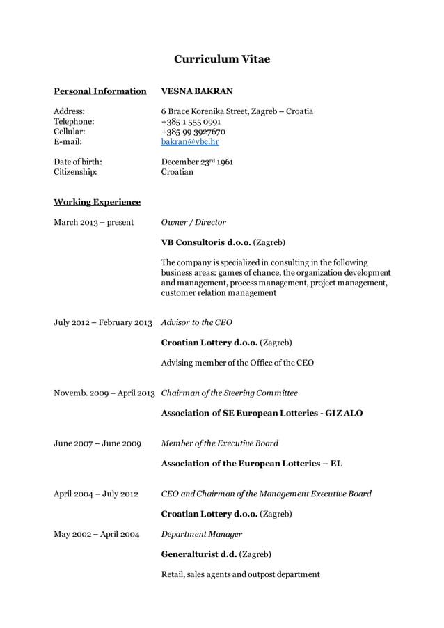 CV_English_Vesna_Bakran | PDF