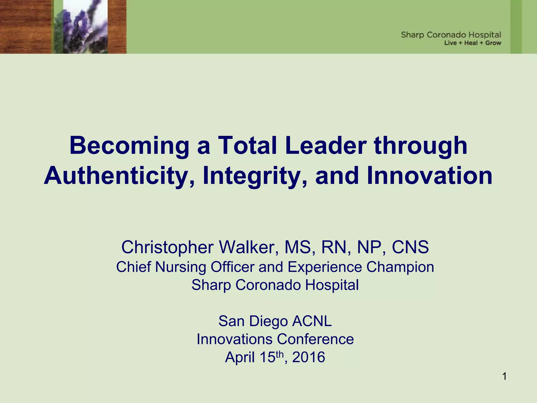 Becoming a Total Leader through Authenticity, Integrity_Pdf Version | PPT