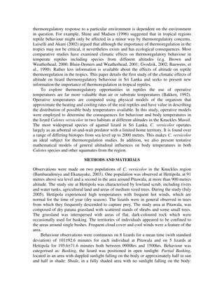 53; calotes thermoregulation m.s. | PDF