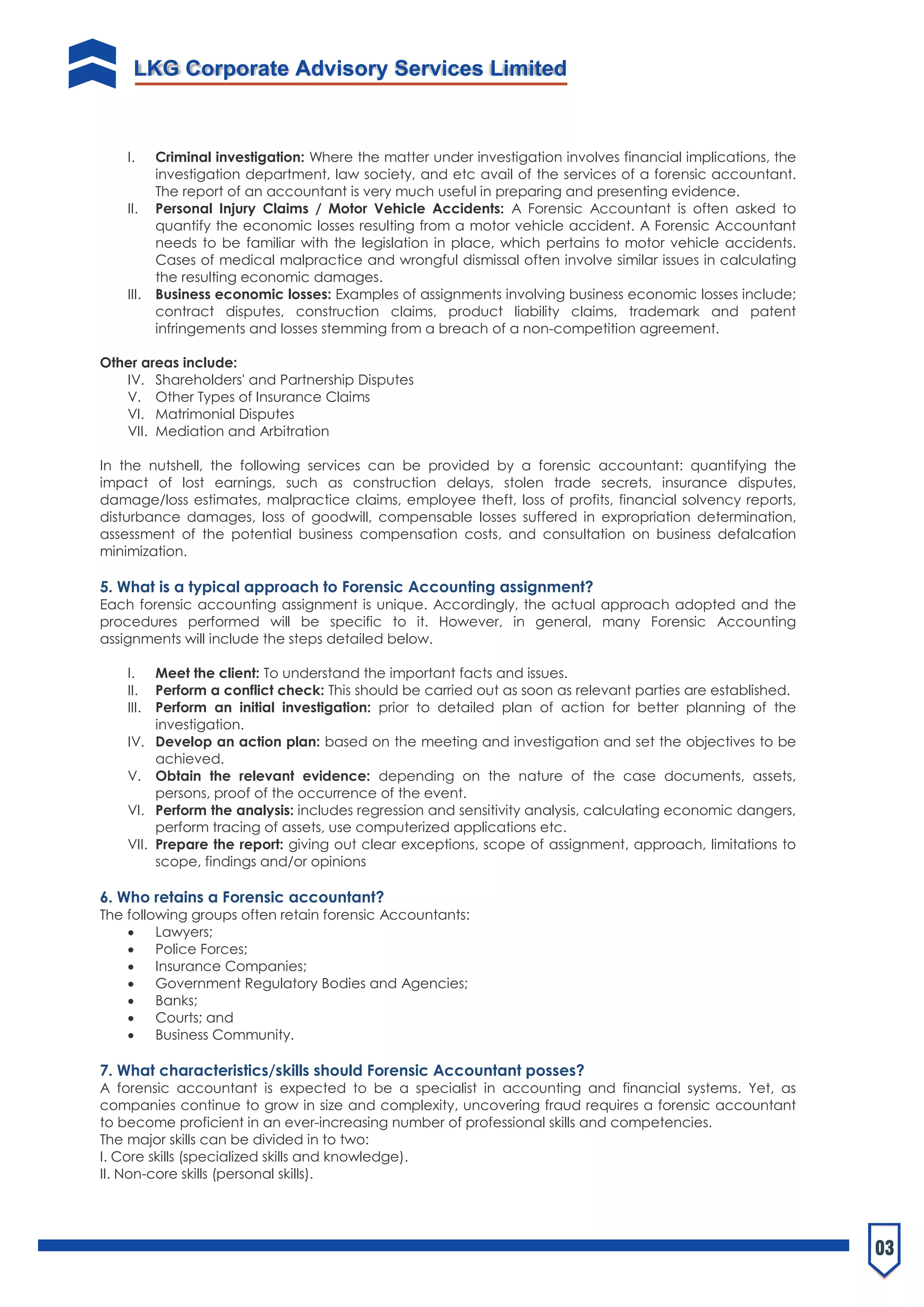 Forensic Accounting by LKG | PDF