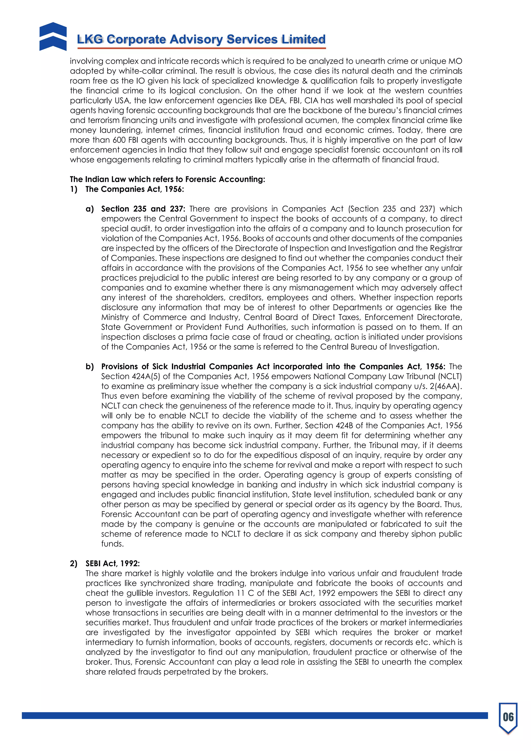 Forensic Accounting by LKG | PDF