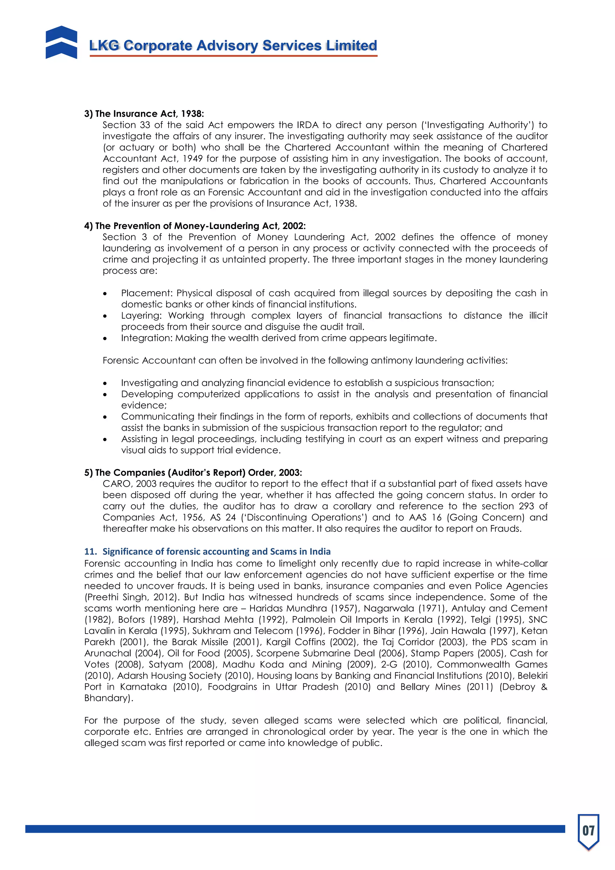 Forensic Accounting by LKG | PDF