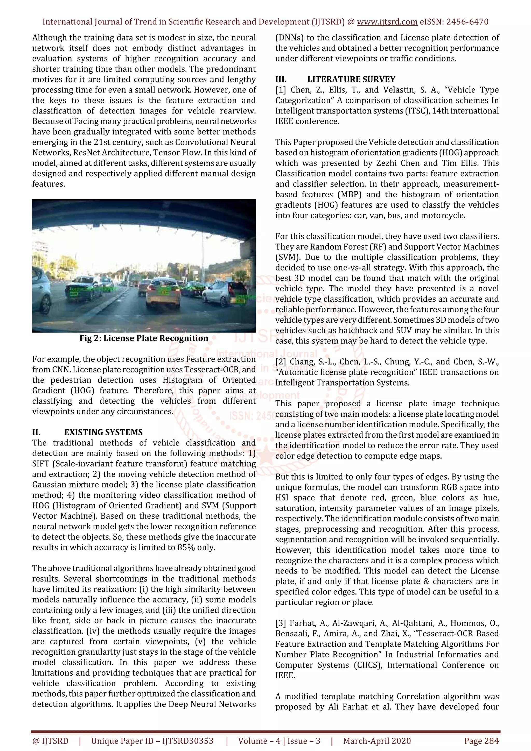Classification And Detection Of Vehicles Using Deep Learning Pdf