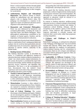 Conscientization to Liberation Paulo Freire’s Educational Paradigm and It’s Critical Analysis | PDF