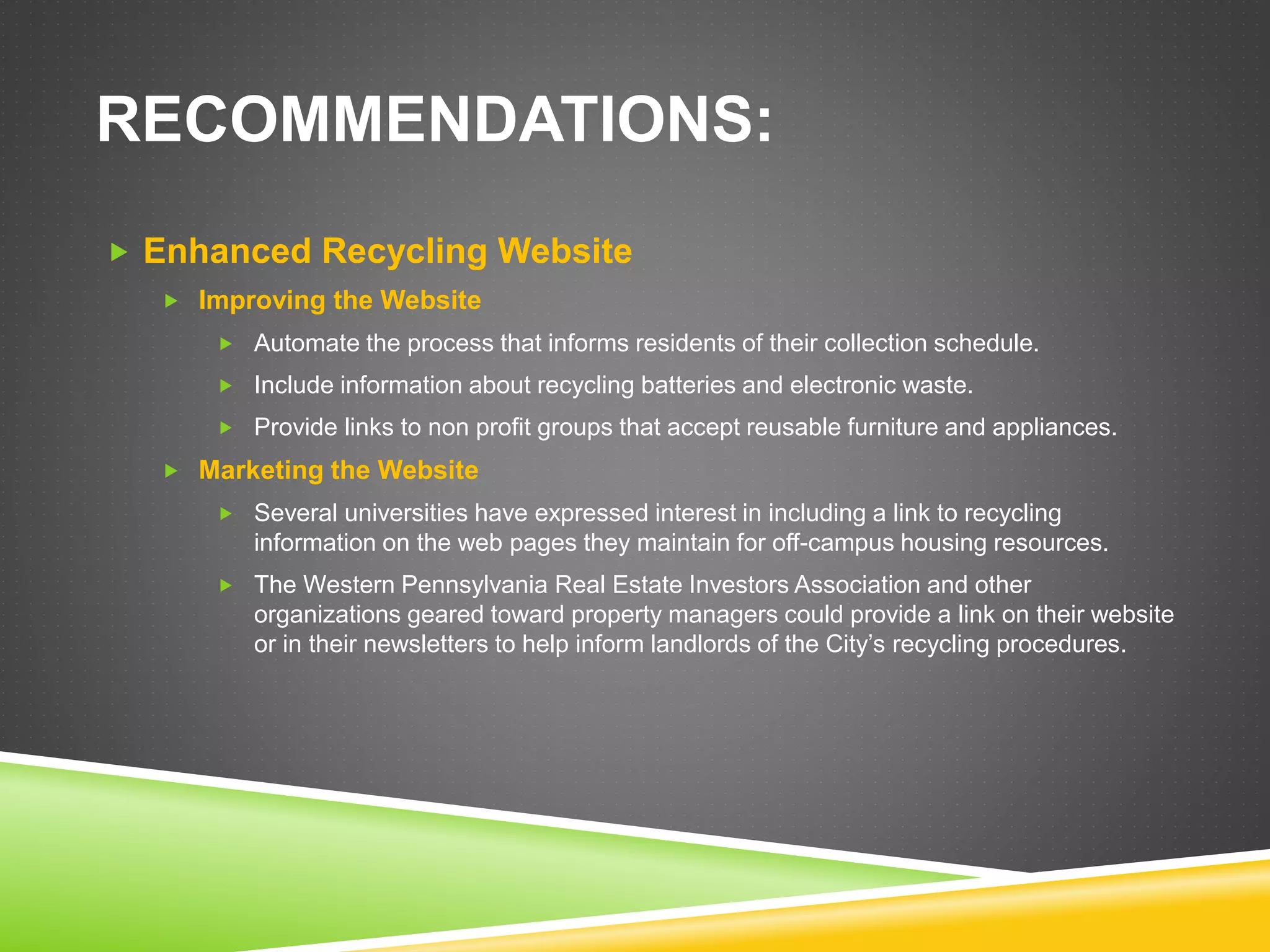 recycling presentation ppt final | PPTX | Indoor Environmental Quality ...