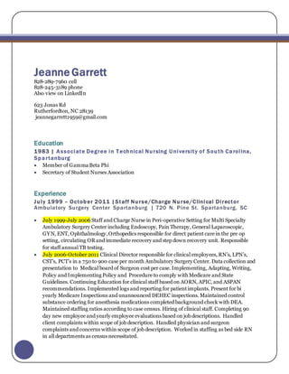 Jeanne Garrett July 2016 Resume | DOCX