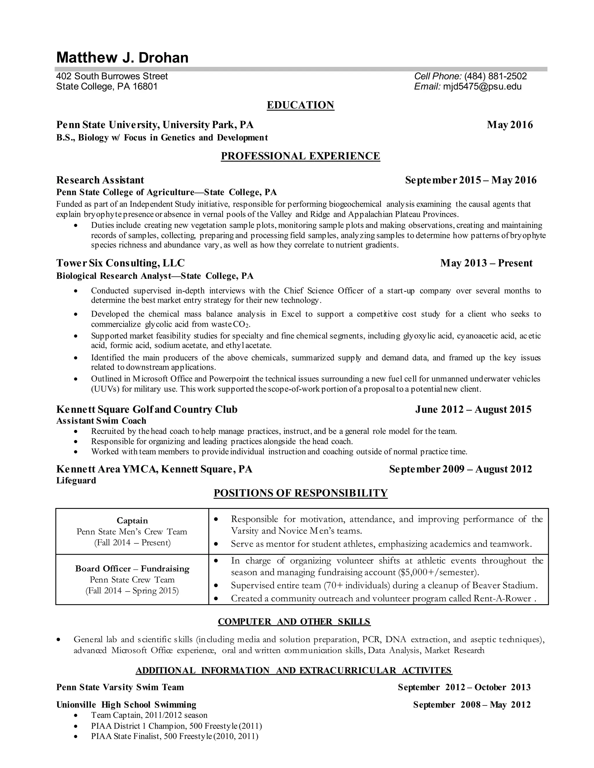 MattDrohanResume_12-3-15 | DOCX