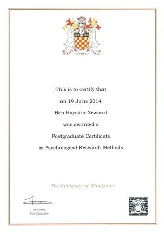 Certificate PgCert | PDF