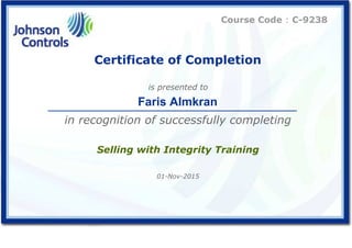 Selling with Integrity Certification | PPT