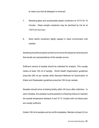 The Principle of Environmental Sampling Guide Practicum James Landry 2014 | PDF