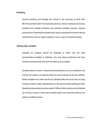 The Principle of Environmental Sampling Guide Practicum James Landry ...