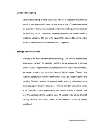 The Principle of Environmental Sampling Guide Practicum James Landry ...