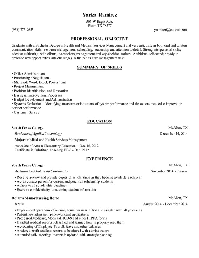 Yariza Ramirez Resume | DOCX