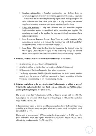 Negotiation Case Study | DOC