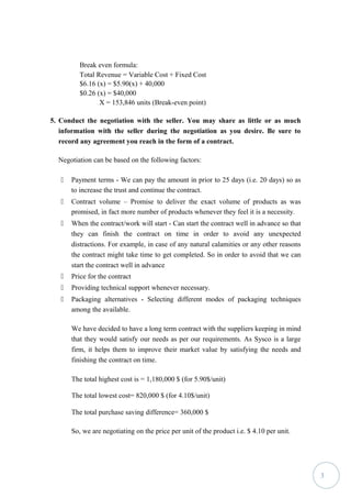 Negotiation Case Study | DOC