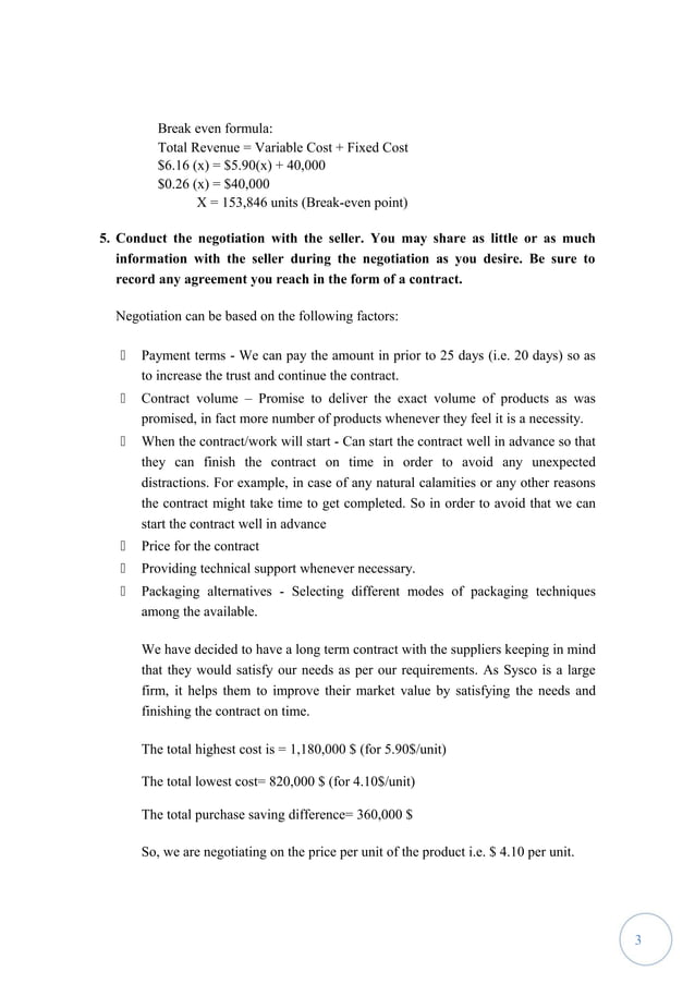 Negotiation Case Study | DOC