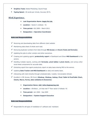Resume Of Sanjay | DOC | IT and Internet Support | Internet