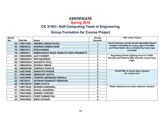 Spring 2016 - Group Project Certificate | PPT