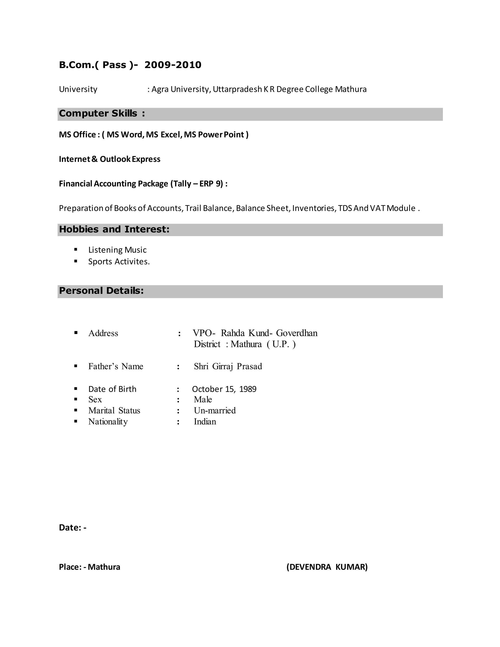 Resume1 | DOCX