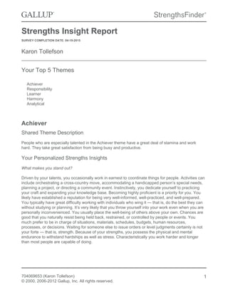 Strengths Finder 2.0 | PDF
