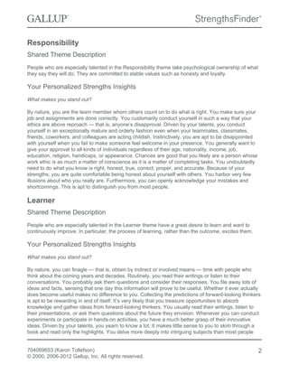 Strengths Finder 2.0 | PDF