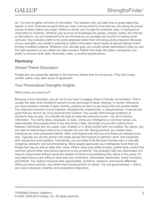 Strengths Finder 2.0 | PDF