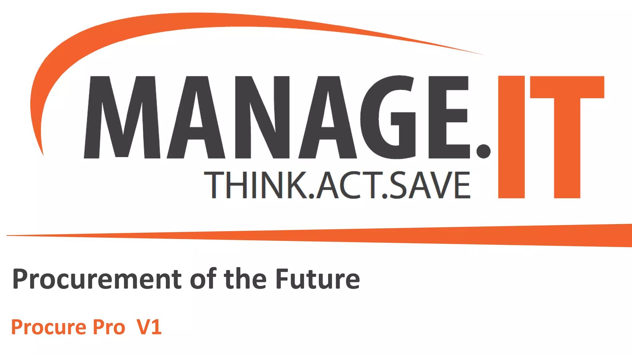 ManageIT ProcurePro | PPT