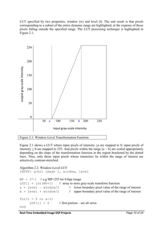 Technical Documentation_Embedded_Image_DSP_Projects | PDF