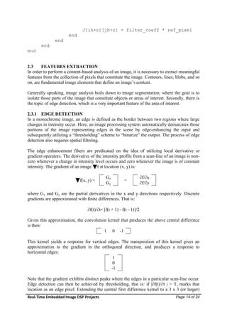 Technical Documentation_Embedded_Image_DSP_Projects | PDF