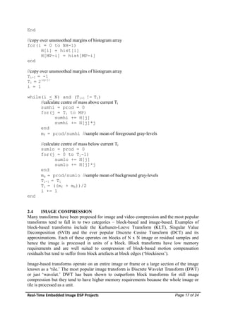 Technical Documentation_Embedded_Image_DSP_Projects | PDF