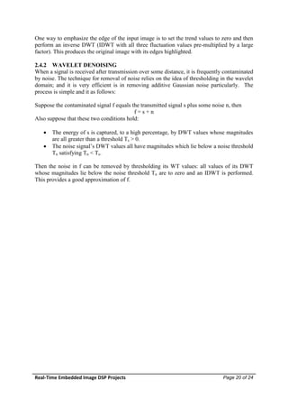 Technical Documentation_Embedded_Image_DSP_Projects | PDF